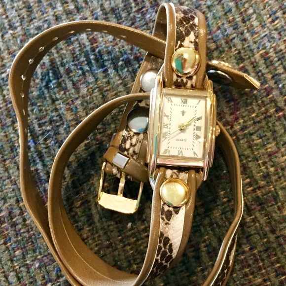 Accessories | Snake Print Wrist Wraparound Watch | Poshmark